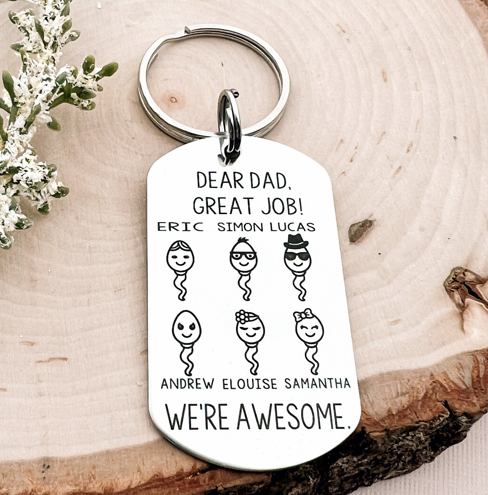 Engraved Key Holder, Personalized Keychain, Customized Key Chain, First ...