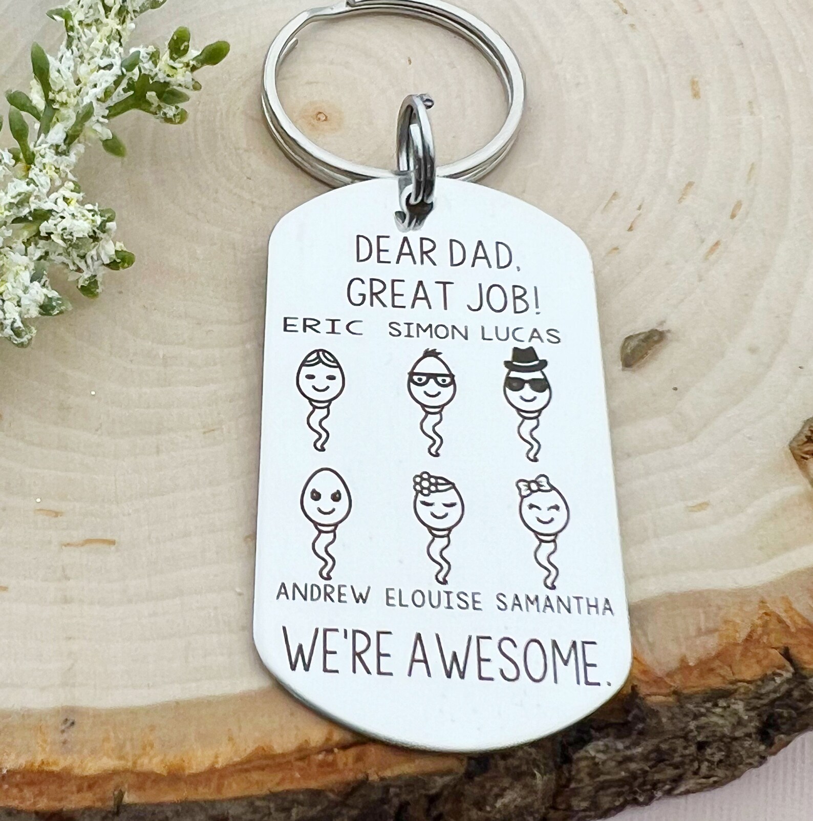 Engraved Key Holder, Personalized Keychain, Customized Key Chain, First ...