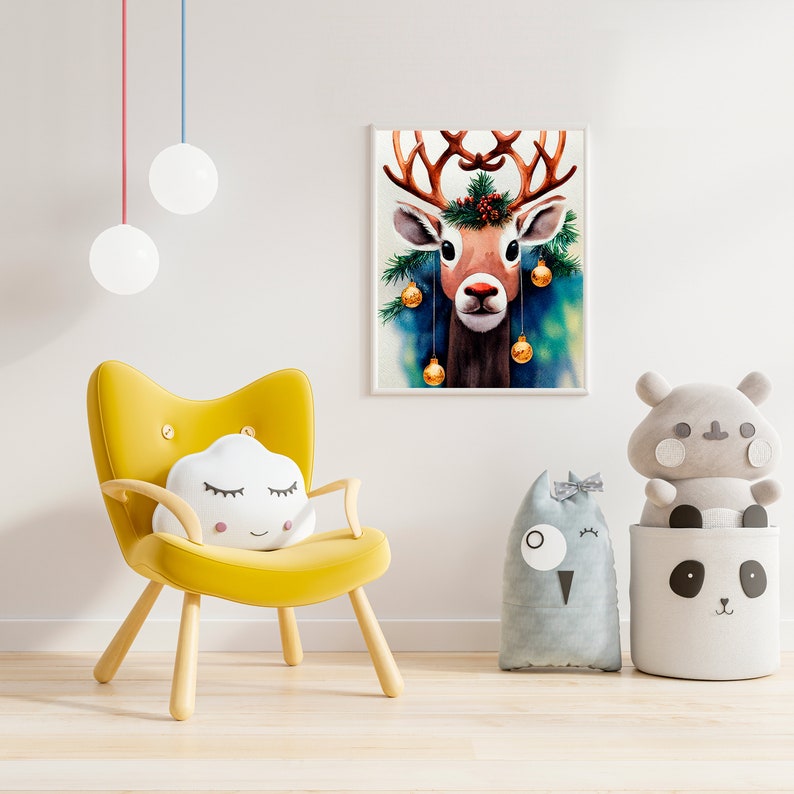 Rudolph the Red Nosed Reindeer Print Nursery Printable - Etsy