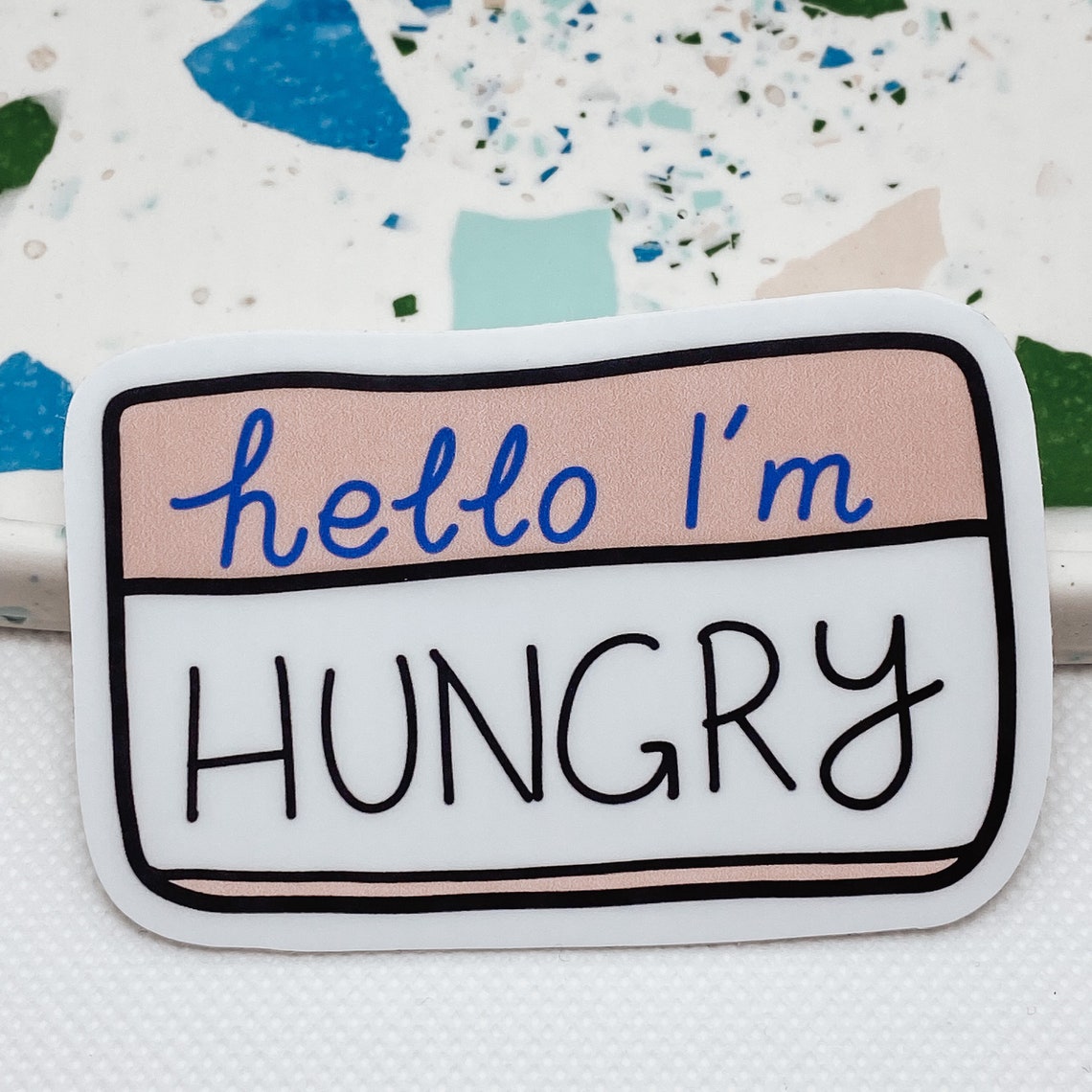Hello Im hungry die cut sticker cute sticker VSCO | Etsy