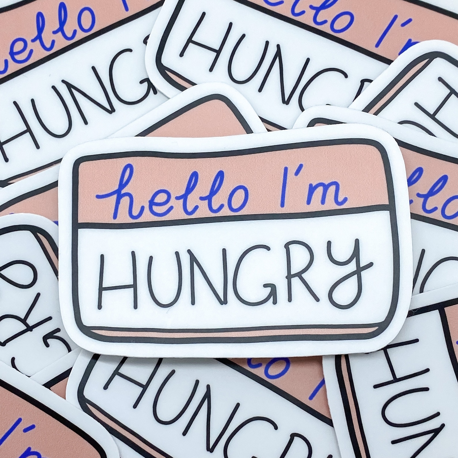 Hello Im hungry die cut sticker cute sticker VSCO | Etsy