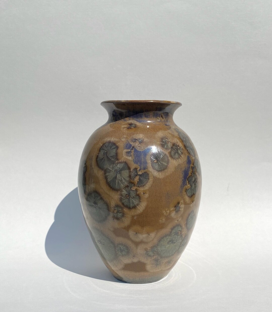 Tan Crystalline Vase - Etsy