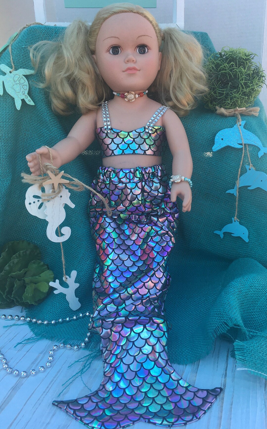 18in Doll Mermaid Outfit - Etsy
