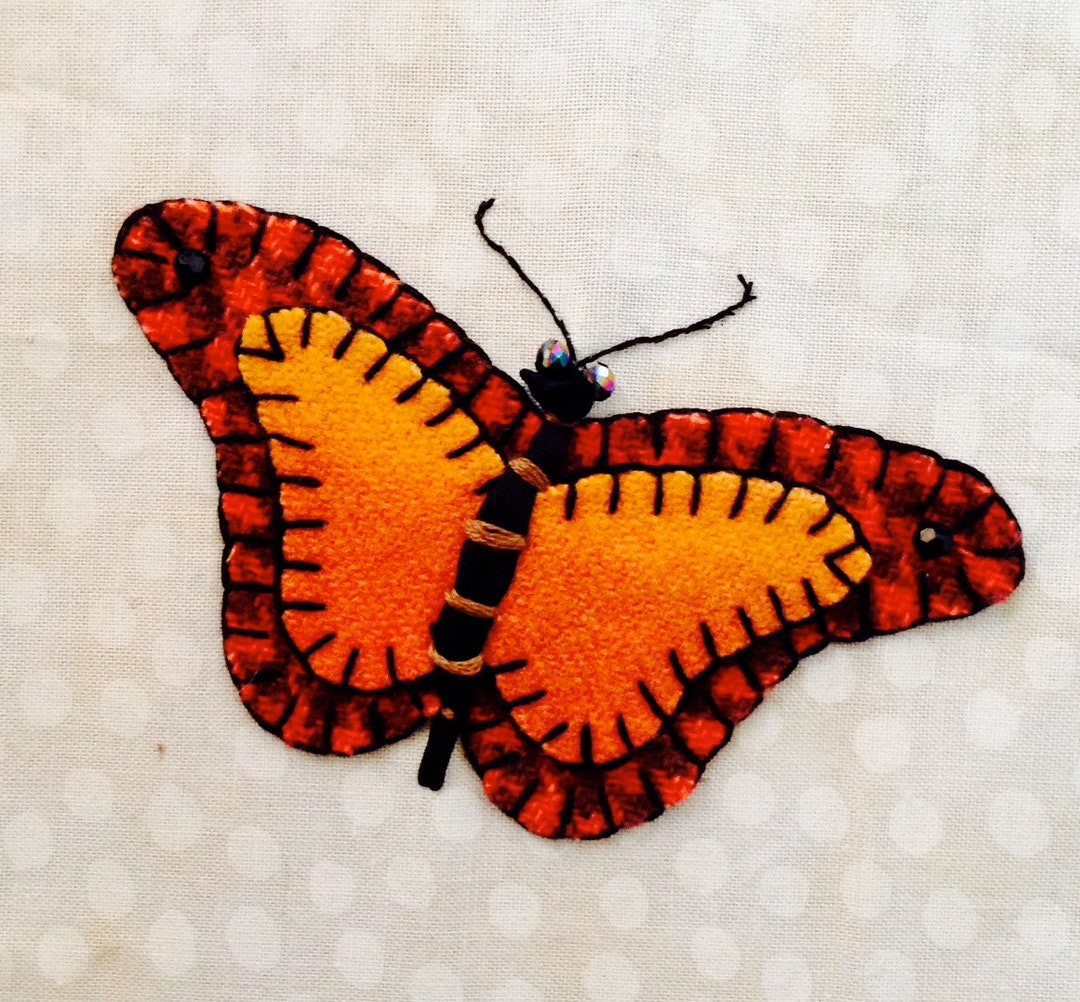 Monarch Butterfly Wool Appliqué Kit - Etsy