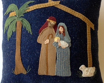 Nativity Christmas Pattern, Wool Felt Ornament Pattern, Woolfelt ...
