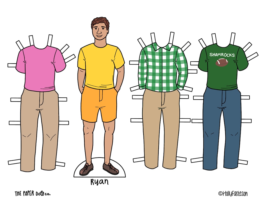 Printable Paper Dolls, PNG & PDF Files for Download, Kids Craft ...