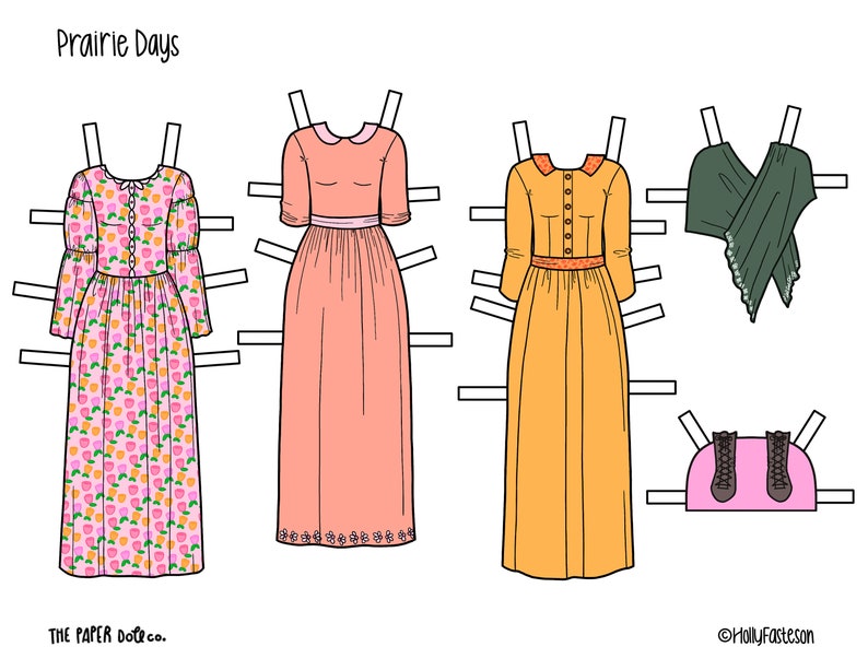 Printable Paper Dolls, PNG & PDF Files for Download, Kids Craft - Etsy