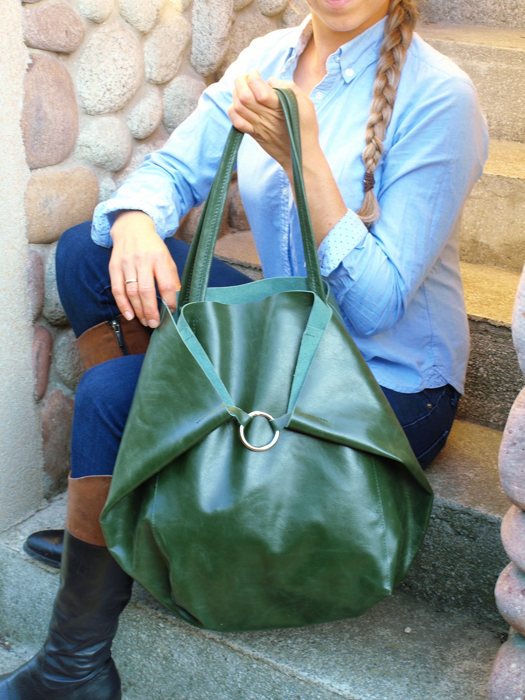 Large OVERSIZED TOTE Bag Slouchy Leather Purse Weekender - Etsy