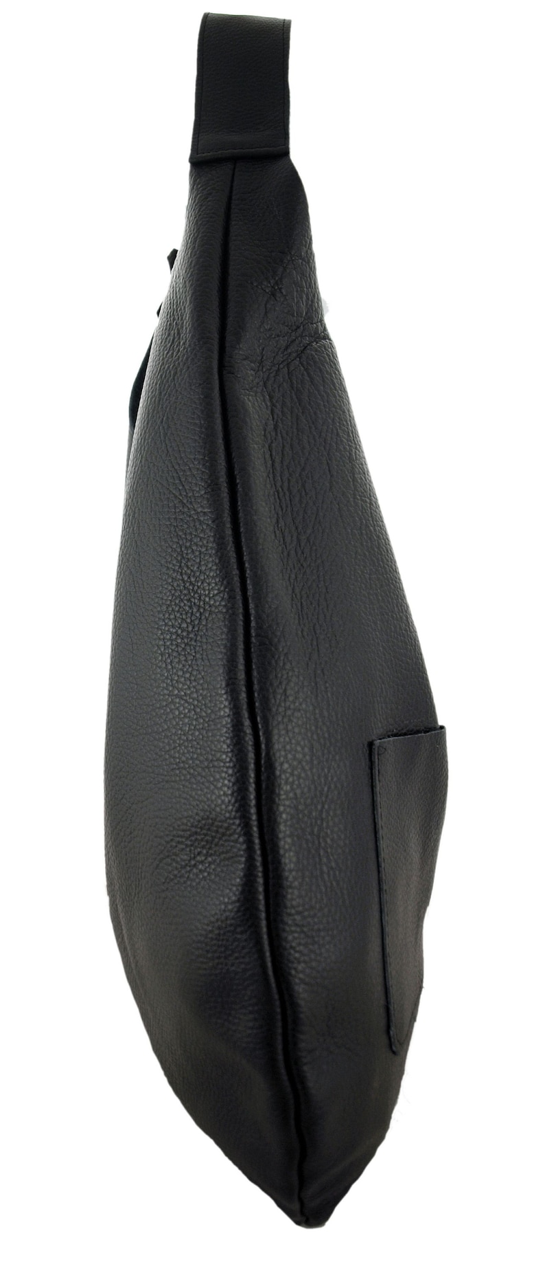Leather Tote Bag With Pockets, Black Handbag for Women, Everyday ...