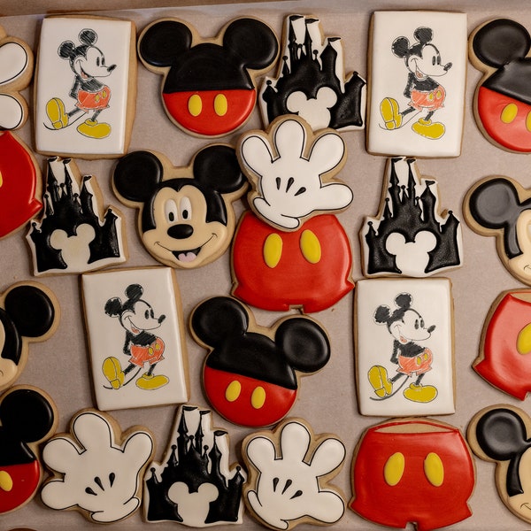 Mickey Mouse Cookies - Etsy