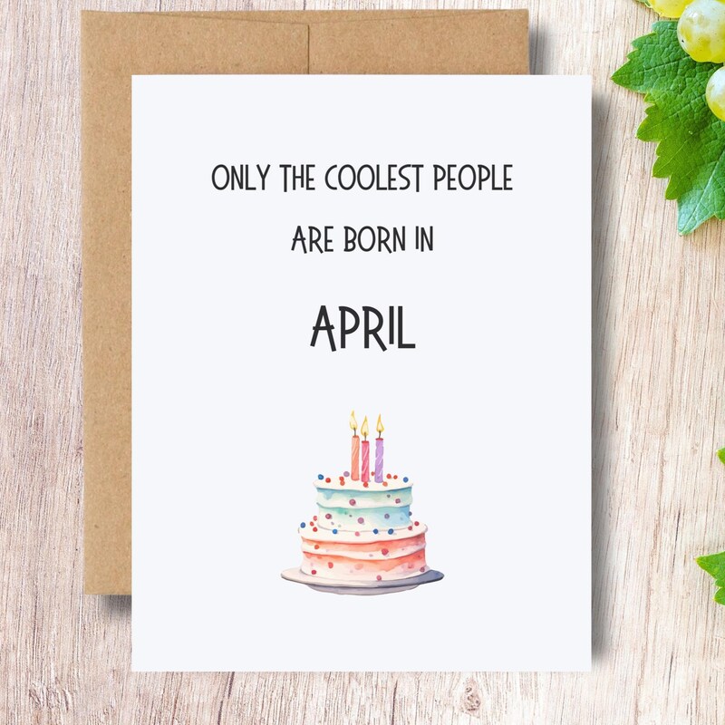 April Birthday - Etsy