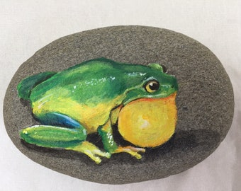 Frog on a rock | Etsy