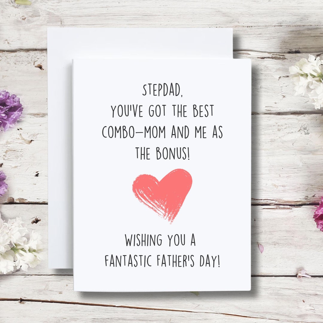 Funny Fathers Day Card for Step Dad, Step Dad Funny Card, Bonus Dad ...