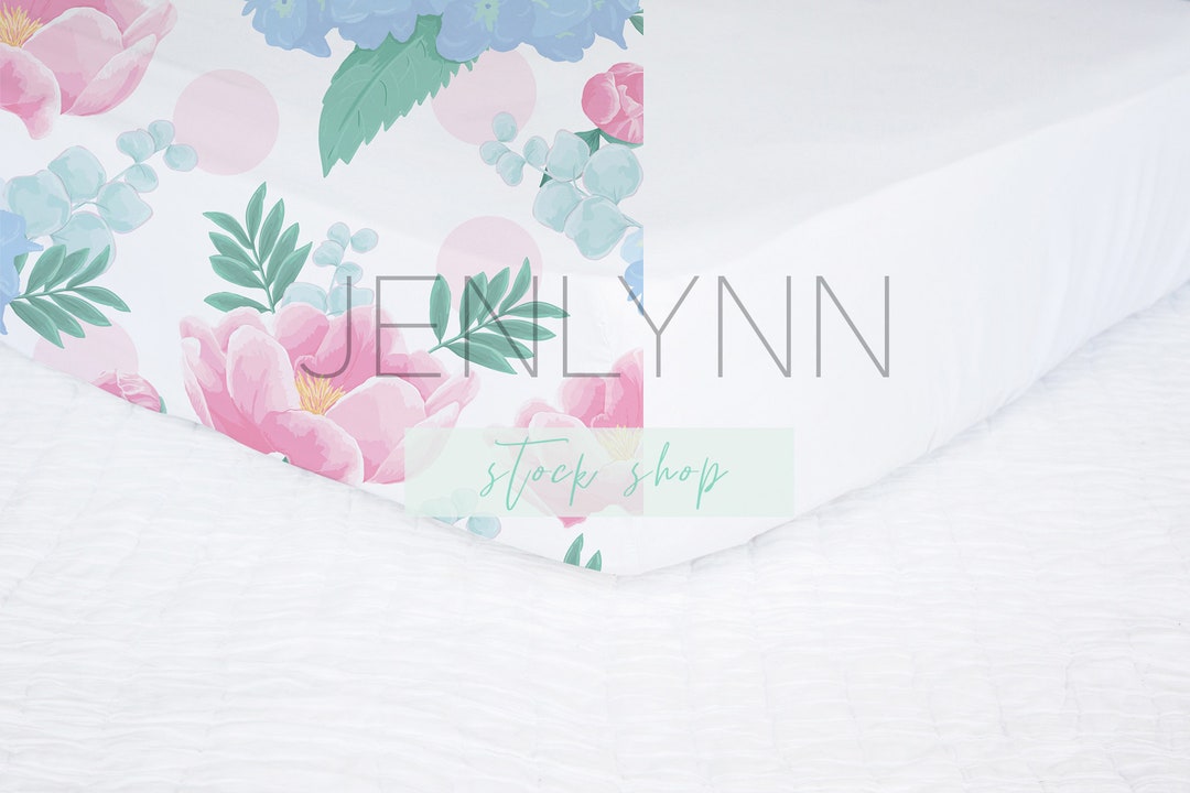 Crib Sheet Mockup, Nursery Mockup, Crib Sheet Template, Bedding Mockup ...