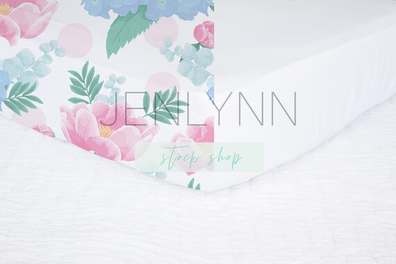 Crib Sheet Mockup Nursery Mockup Crib Sheet Template | Etsy