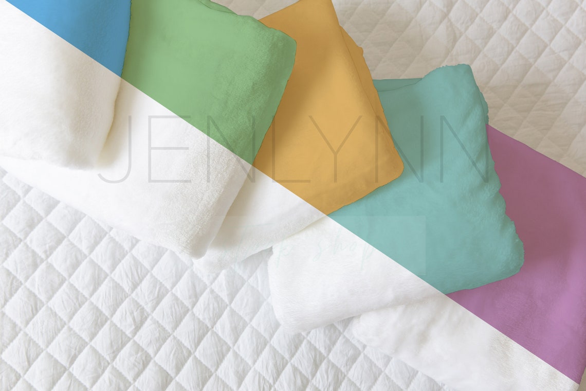 Stacked Baby Blanket Mockup Minky Blanket Mockup Nursery - Etsy