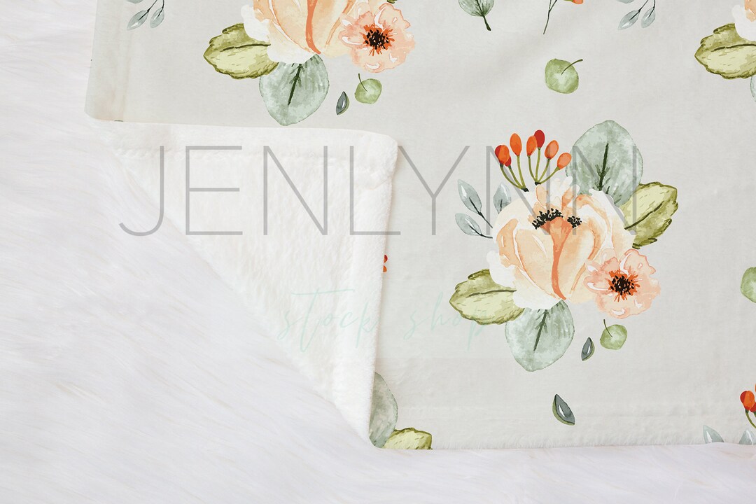 Fleece Baby Blanket Mockup #1, Receiving Blanket Mockup, Baby Blanket ...