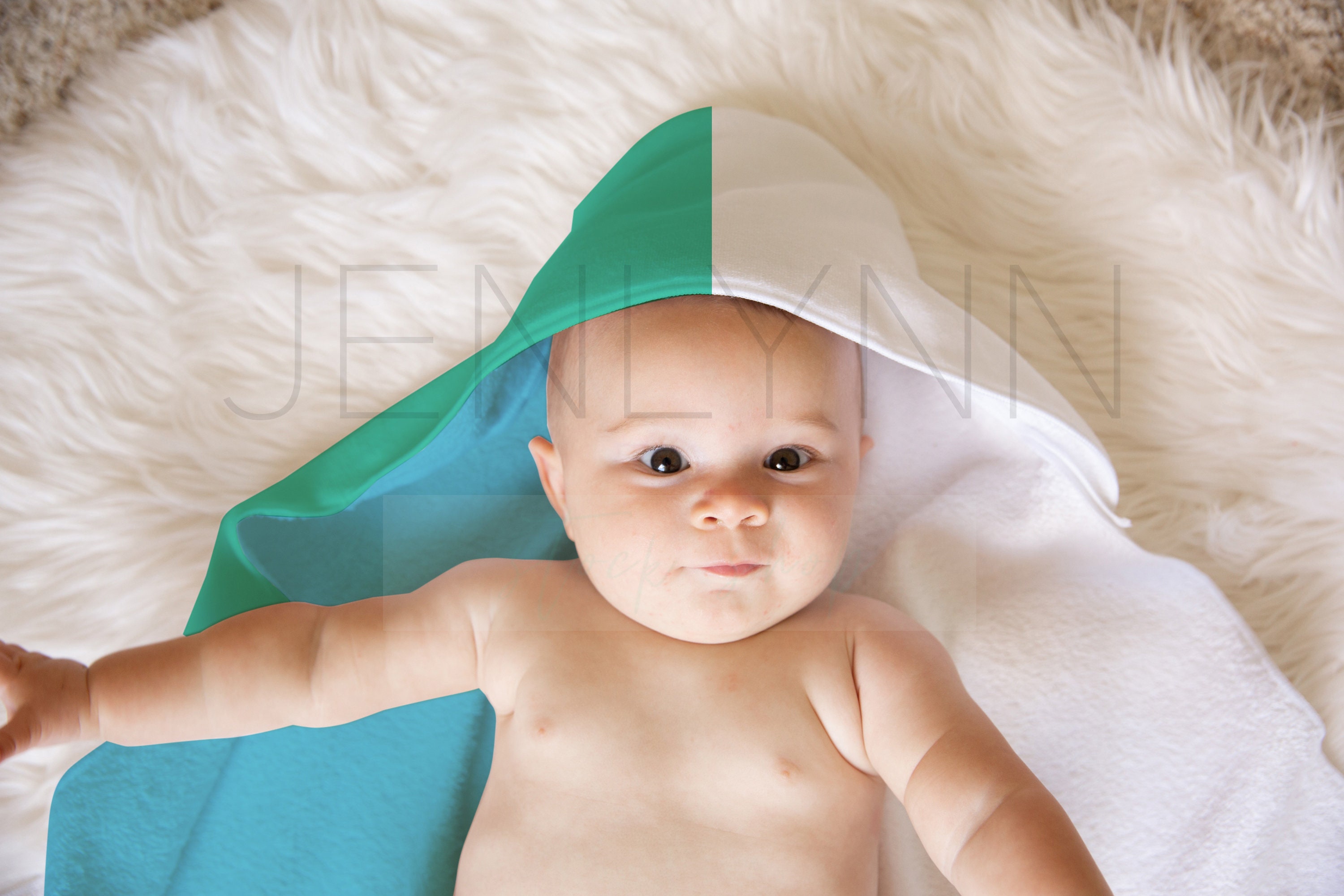 Hooded Baby Towel on Baby Mockup 33 Hooded Towel Mockup - Etsy