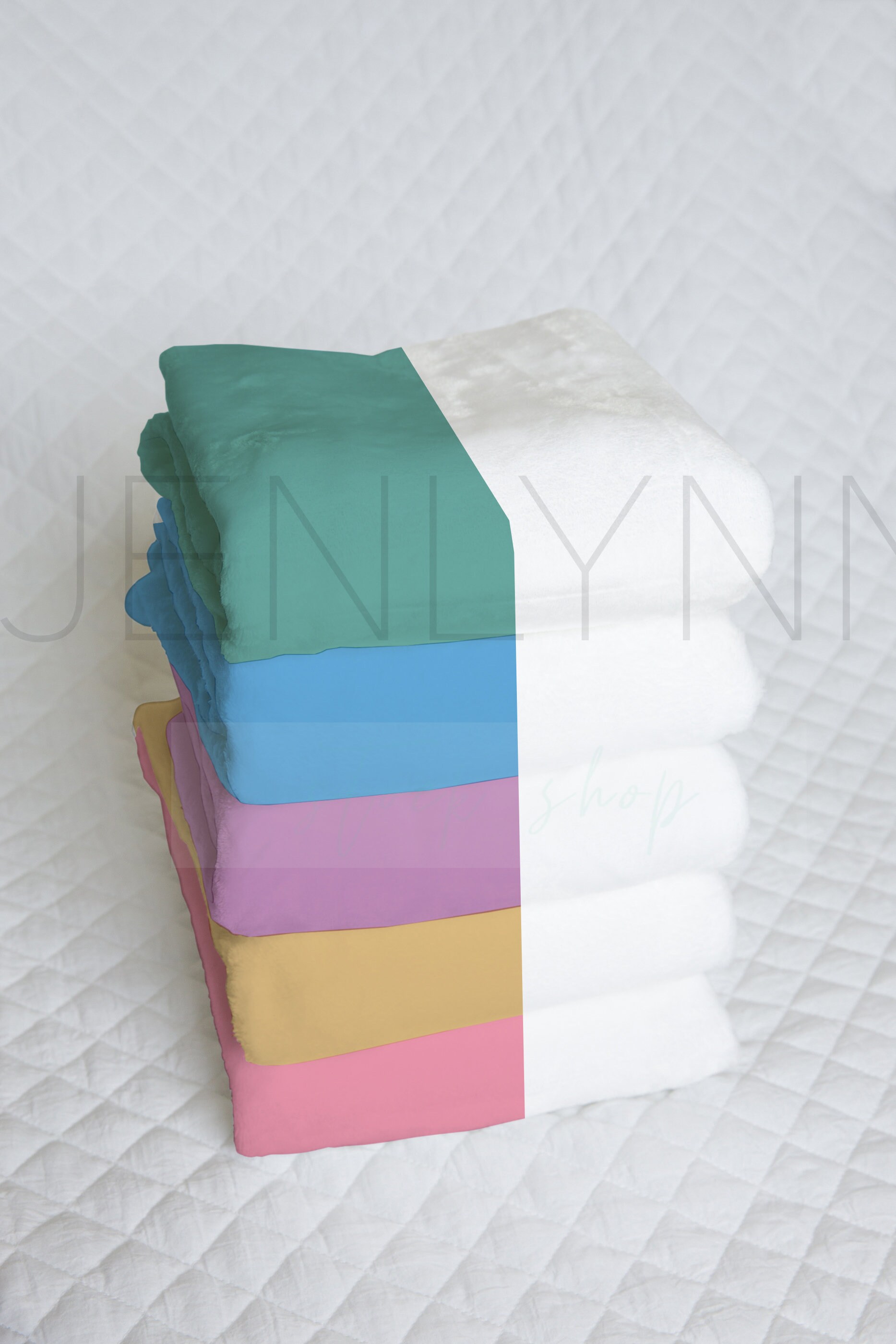 Stacked Baby Blanket Mockup Minky Blanket Mockup Nursery | Etsy