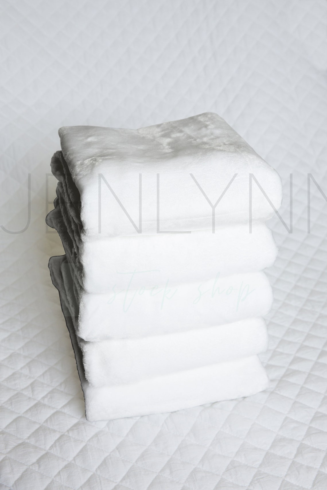 Stacked Baby Blanket Mockup Minky Blanket Mockup Nursery | Etsy