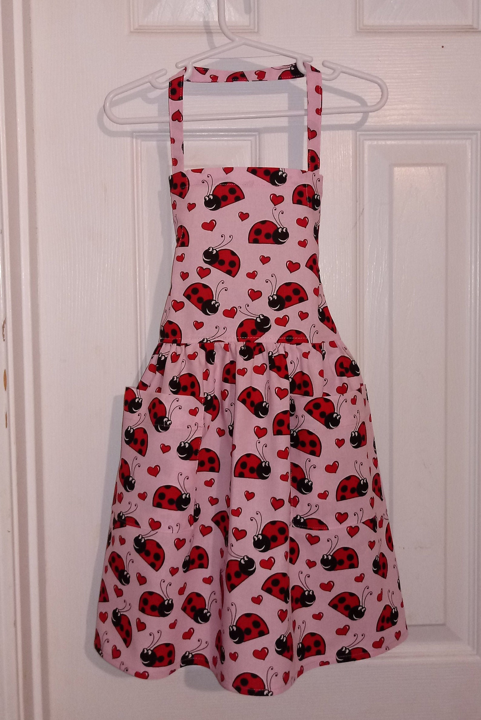 Girls Valentine Apron Pink Aprons for Girls Valentine Gift - Etsy