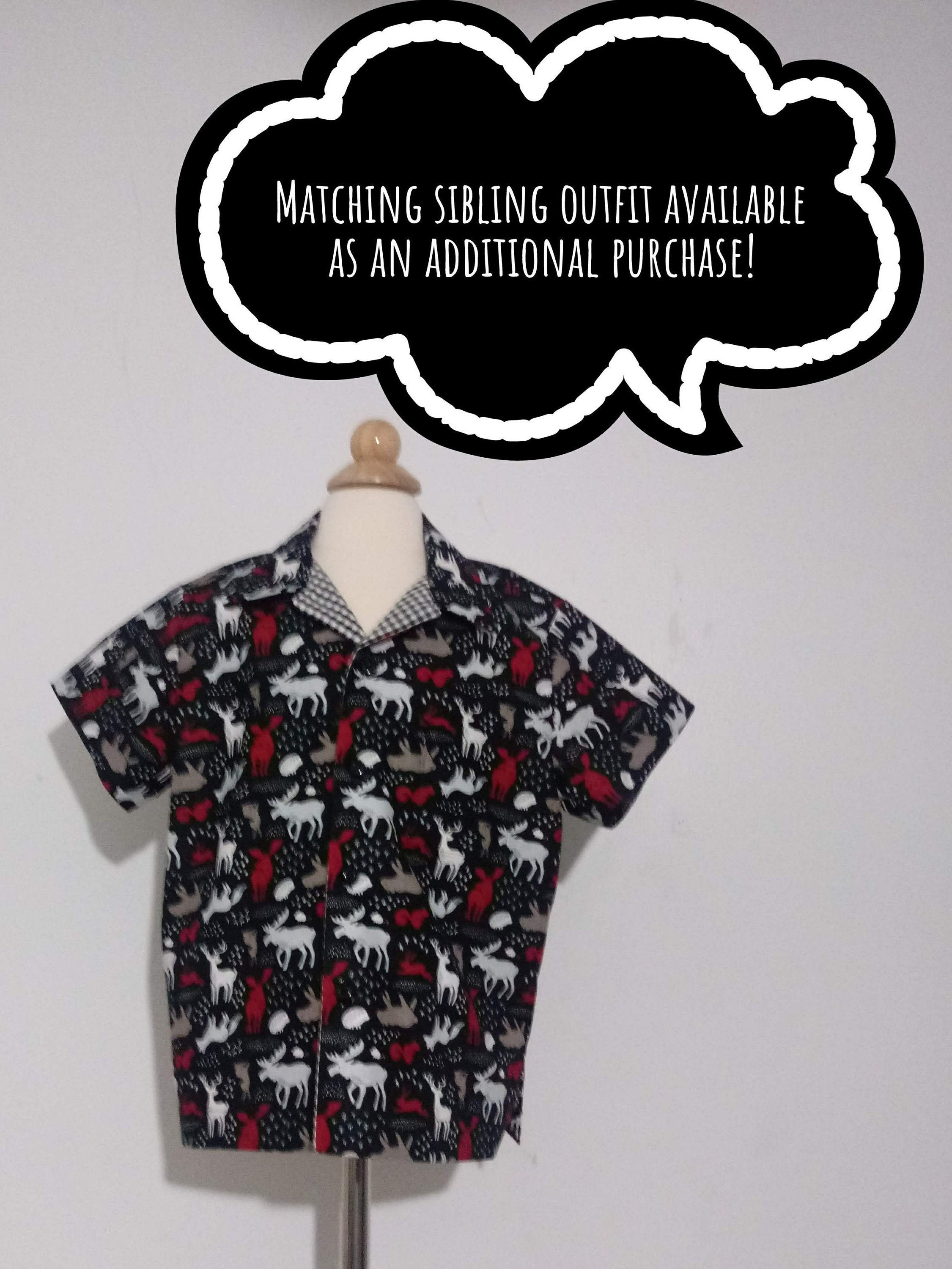 Gingham Peasant Dress Sister Brother Matching Outfit Sibling - Etsy