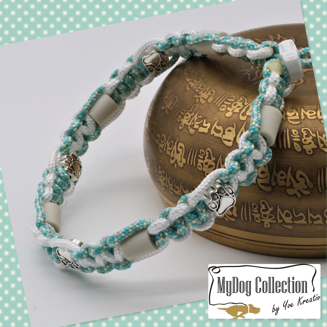 EM Ceramic Collar Dog White Turquoise for Neck - Etsy