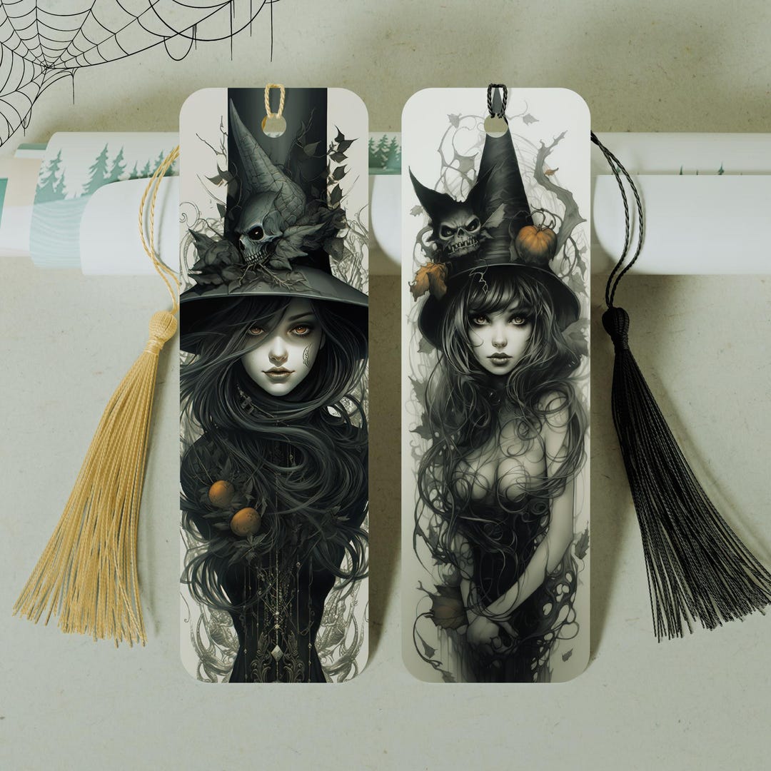 Aluminum Bookmark Witch Gift Halloween Souvenir Bookmark - 2 Designs to ...