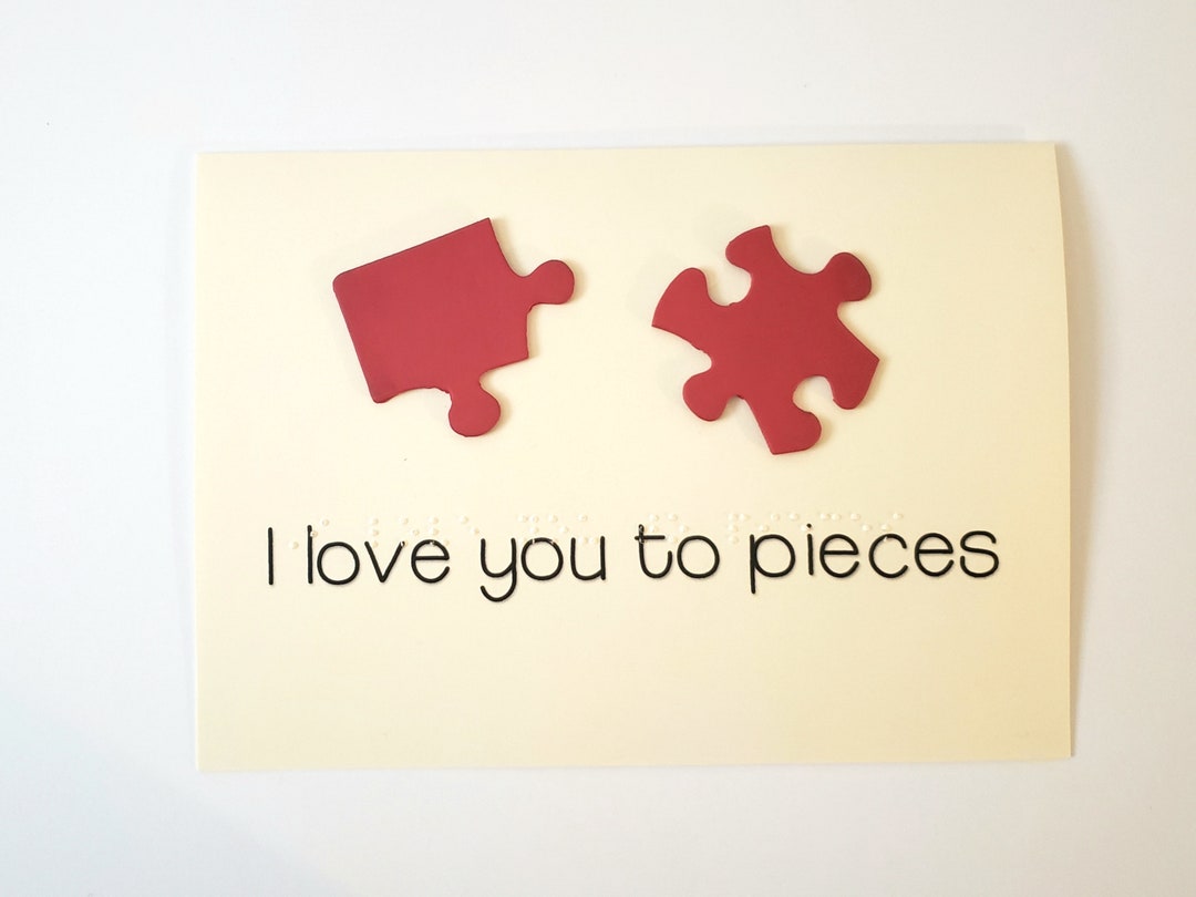Custom Braille Valentine's Day Card - Etsy