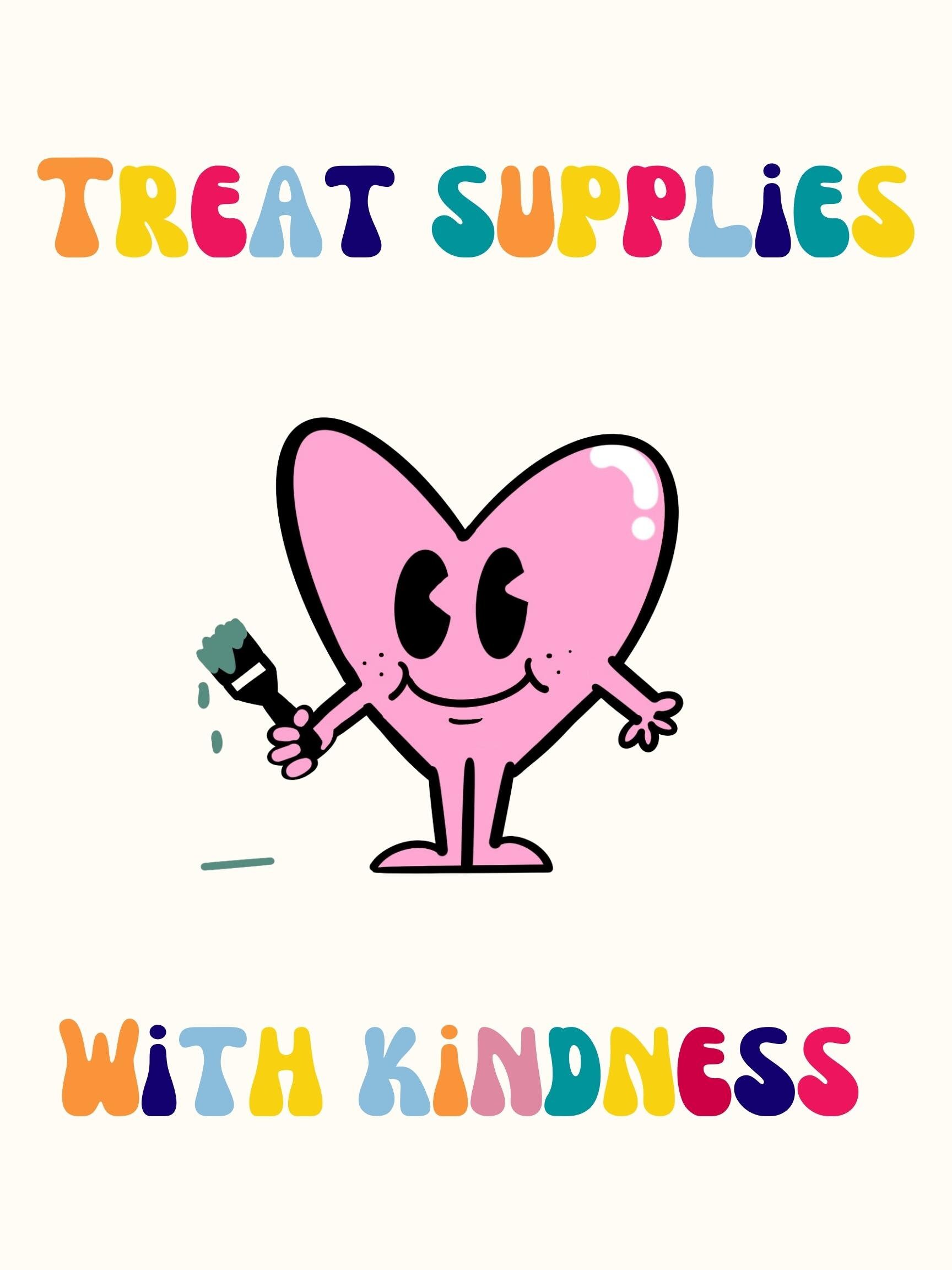 Treat Supplies With Kindness Poster | Retro Classroom Poster | Retro ...