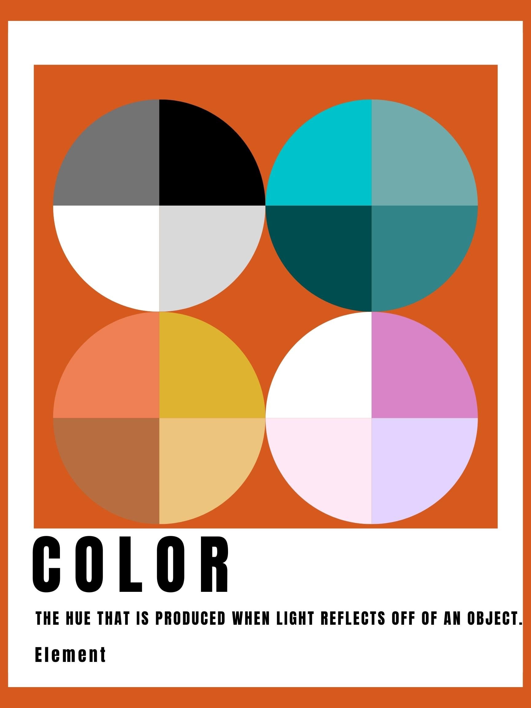Pantone Inspired Modern Elements of Art Posters | Etsy