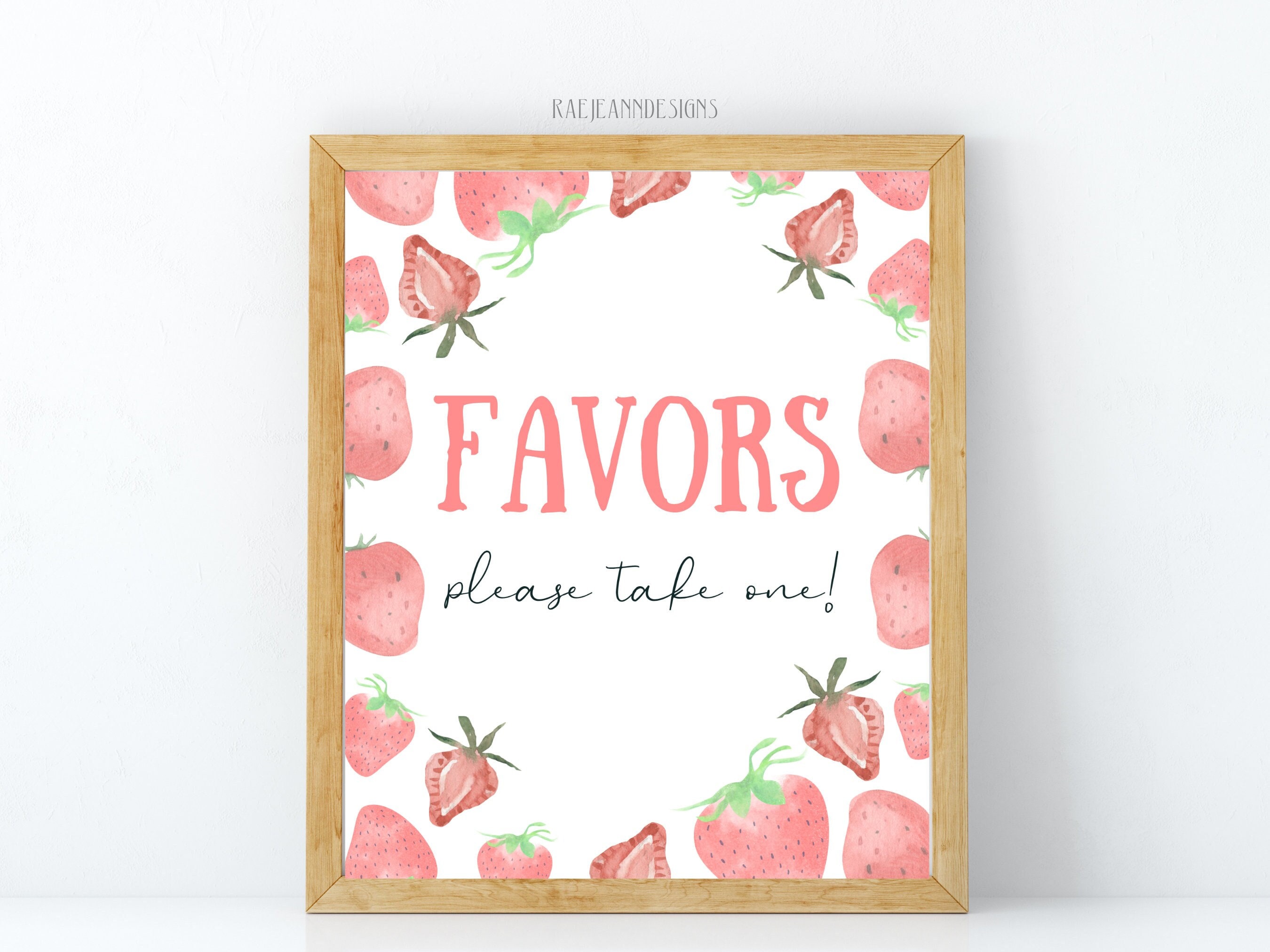 Editable Strawberry Party Signs-berry First Birthday Decorations ...