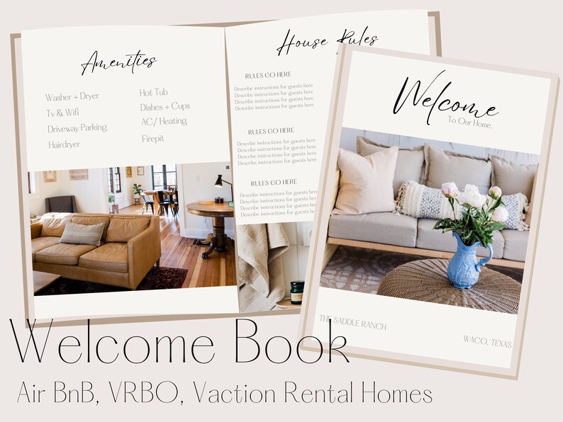 Air Bnb Welcome Book Template-vacation Rental Welcome Book-vrbo Welcome ...