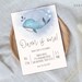 Editable Whale Birthday Invitation-whale Birthday Invitation-whale ...