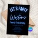 Neon Light Invitation-glow Party Invitation-neon Light Birthday ...
