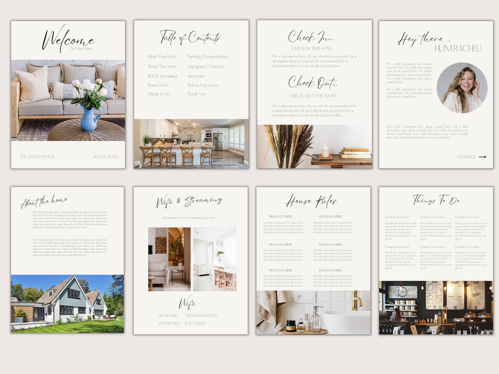 Air Bnb Welcome Book Template-vacation Rental Welcome Book-vrbo Welcome ...