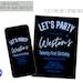 Neon Light Invitation-glow Party Invitation-neon Light Birthday ...