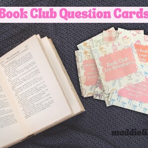 Book Club Questions-book Club Discussion Cards-book Club Guide-book ...