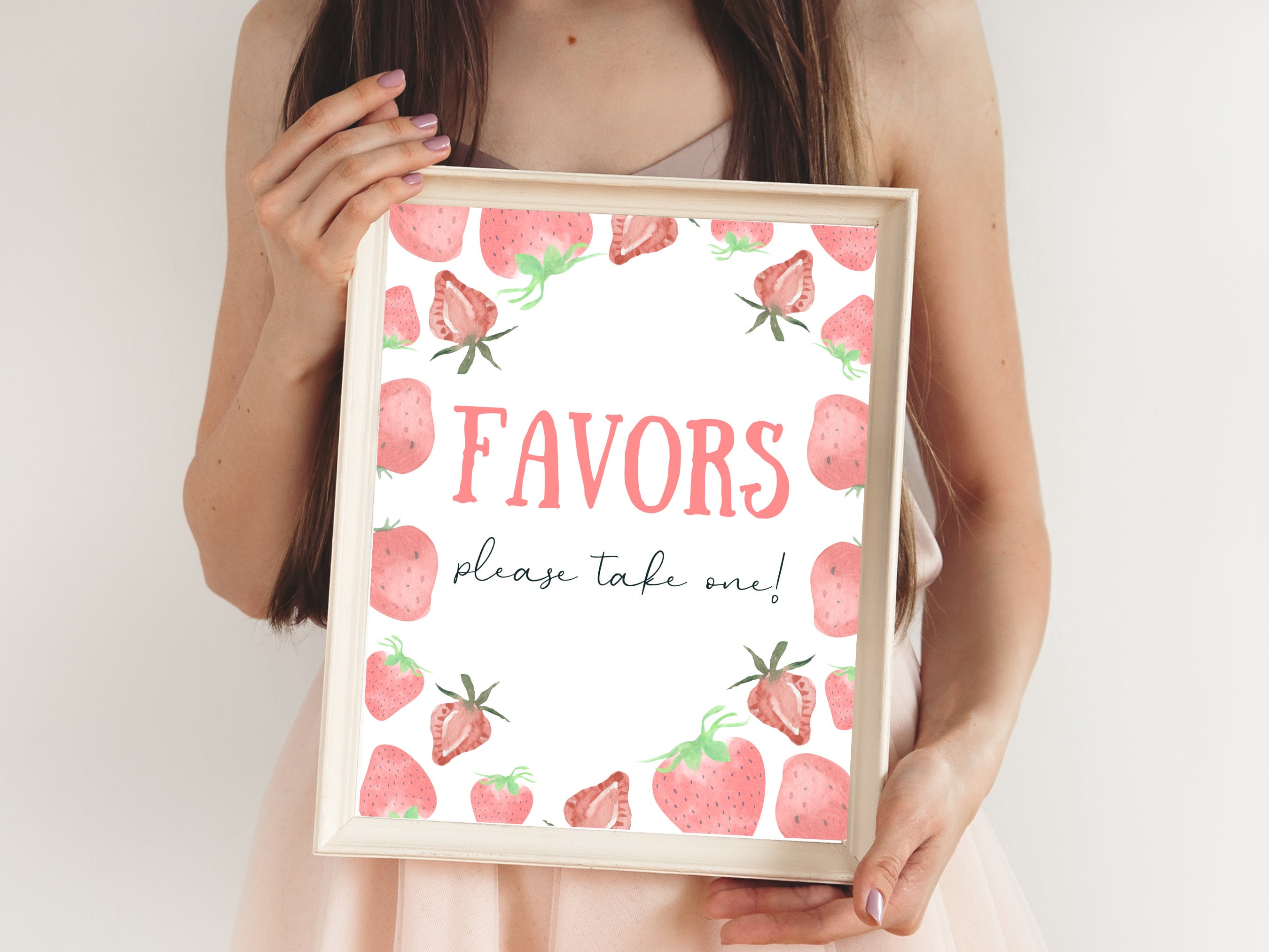 Editable Strawberry Party Signs-berry First Birthday Decorations ...