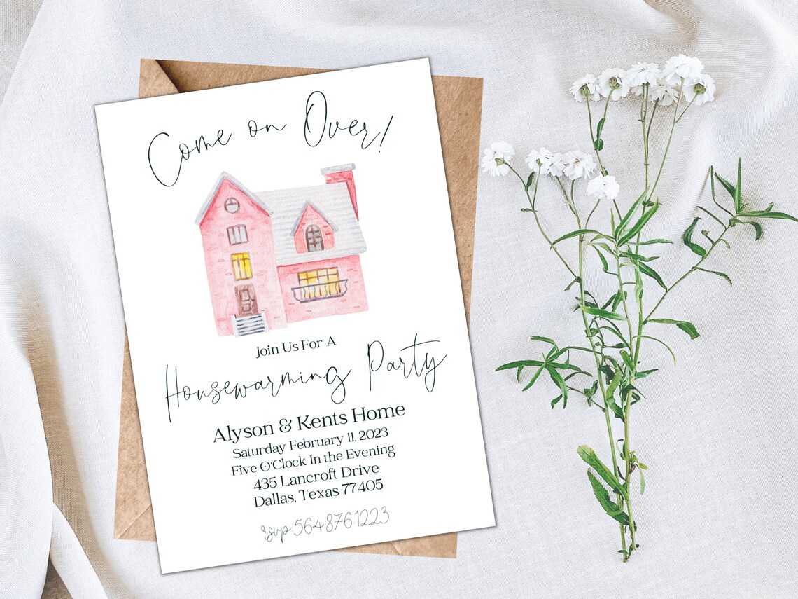 Digital Housewarming Invitation-housewarming Invitation-housewarming ...