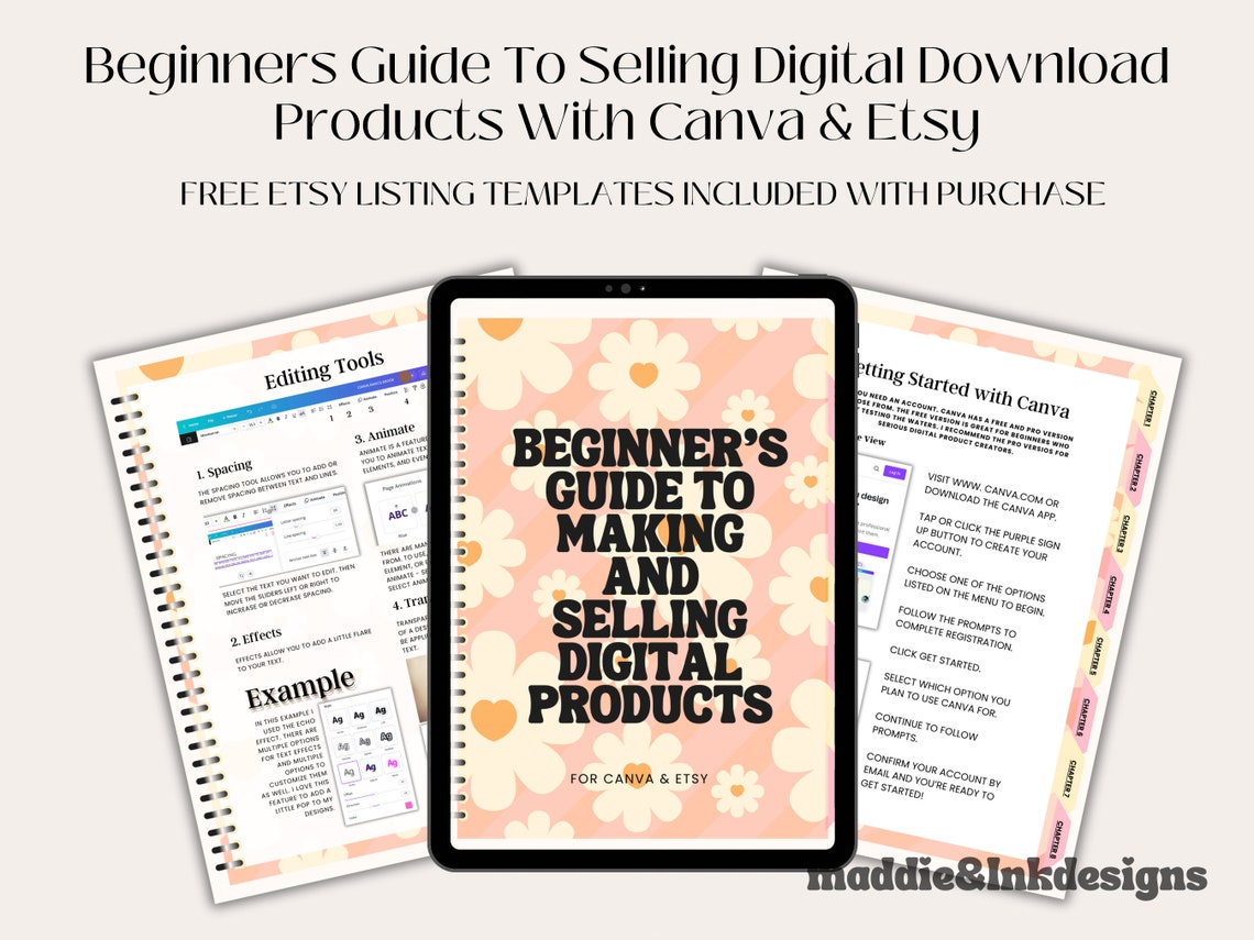 Canva Guidebook-canva Guide-how to Sell on Etsy-digital Product Guide ...