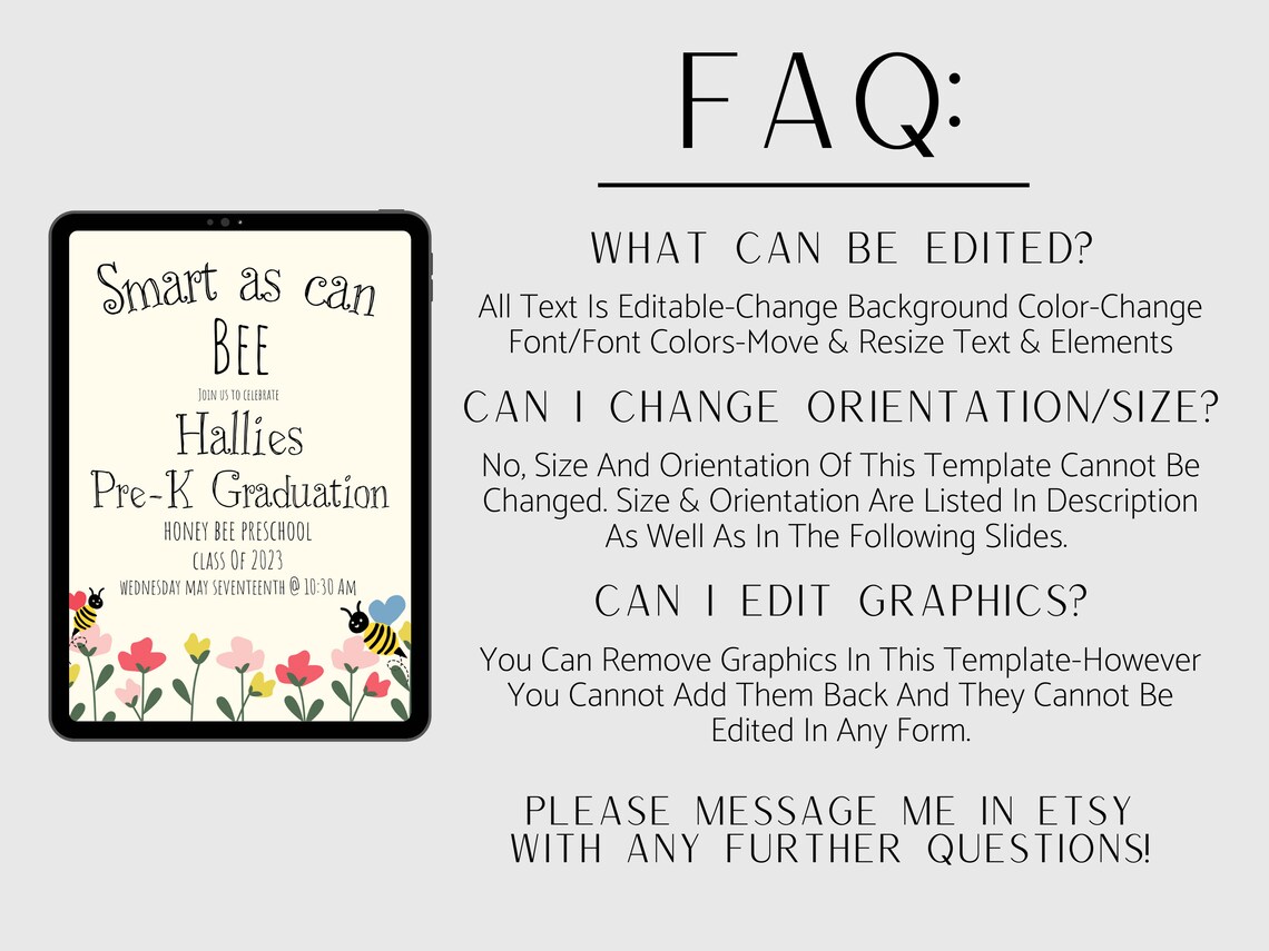 Preschool Graduation Invitation-preschool Invitation-kindergarten ...