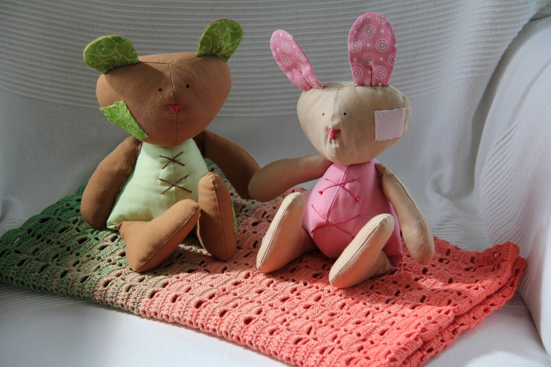 Baby Set "crocheted Blanket With Cuddly Bear or Bunny" - Etsy
