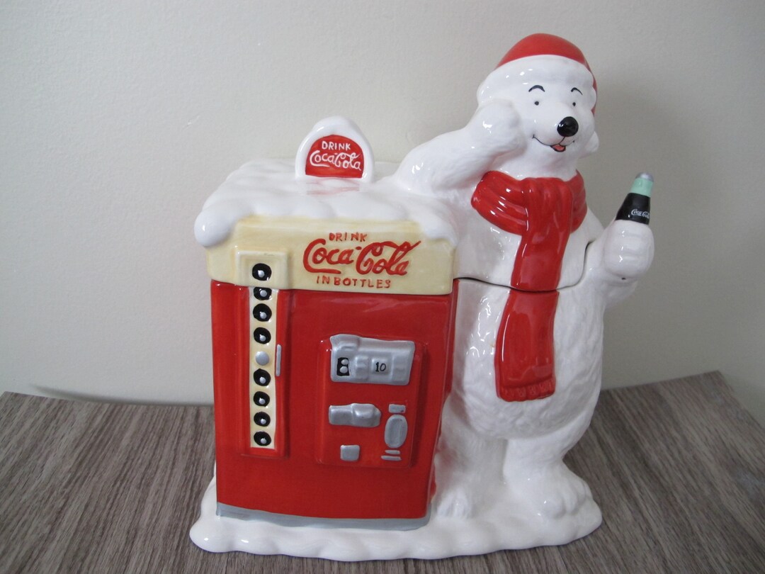 Vintage Coca Cola Polar Bear Cookie Jar - Etsy