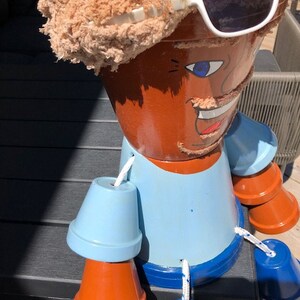 Clay Pot Boy, Planter, Garden Decor, Whimsical - Etsy