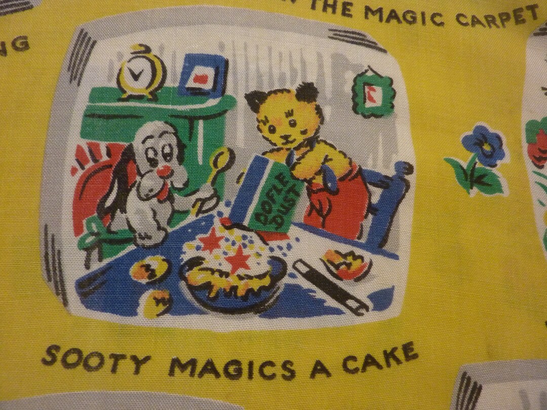 Very Rare Vintage Comic Sooty Fabric Sweep Having Lots of Fun and ...