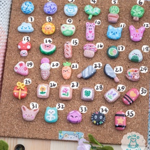 Clay and Resin Pins Handmade, Unique, and Super Cute Animals Plants ...