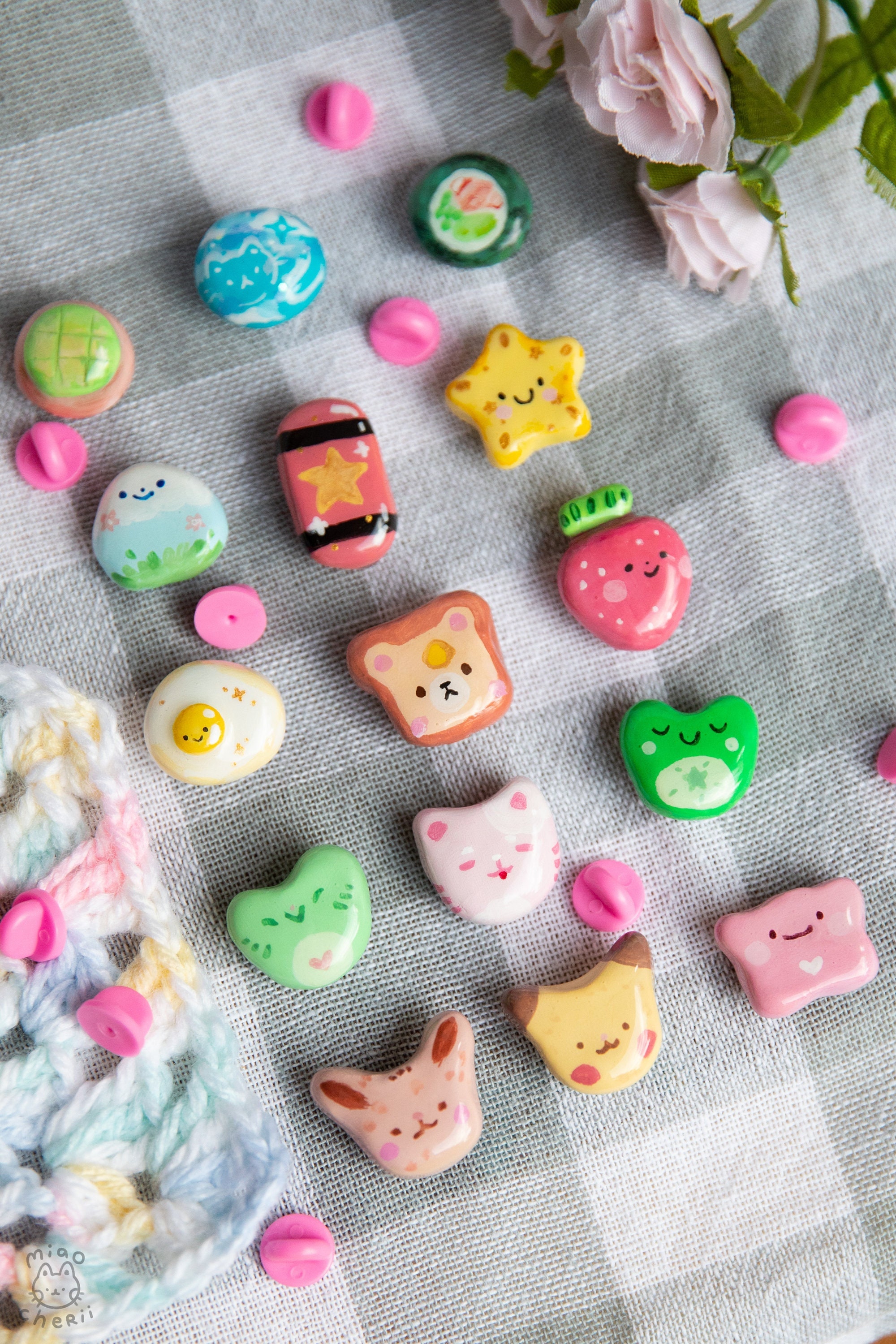 Clay and Resin Pins Handmade Unique and Super Cute - Etsy