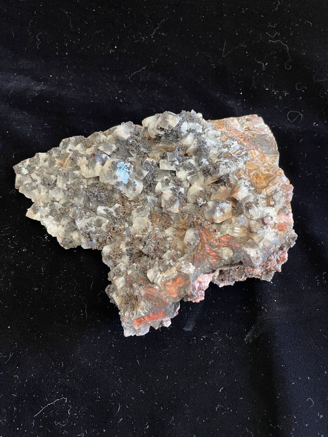 Huge Plattnerite on Calcite - Self Standing Crystal Cluster - Ojuela ...