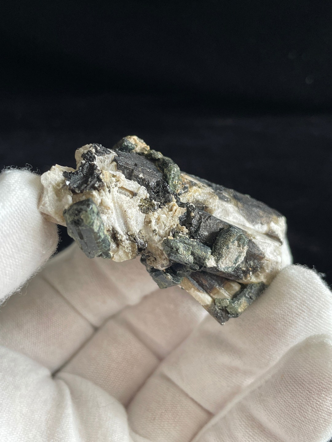 Albite Pseudomorphs After Scapolite With Augite Crystal Cluster Quebec ...